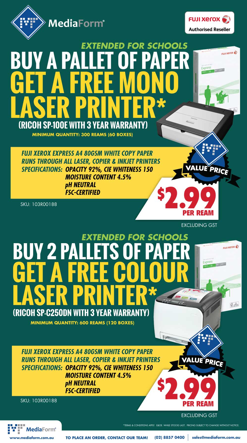 Fuji Xerox Express & Bonus Printer Promotion